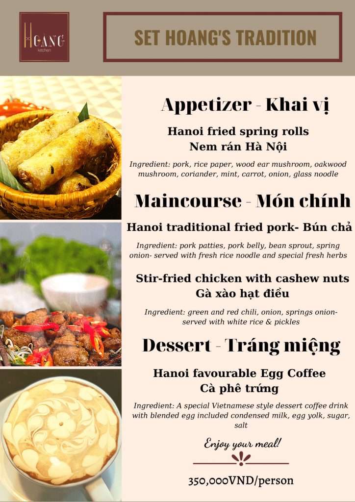 Set Menu – Hoang’s Restaurant!